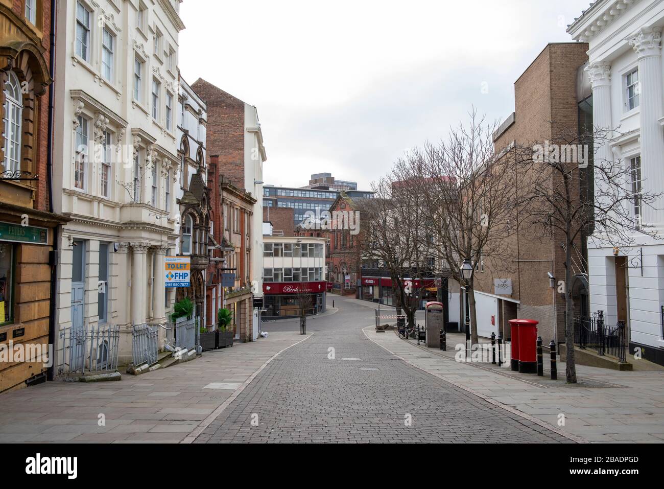 Empty Low Pavement on a Saturday afternoon during the Coronavirus COVID ...