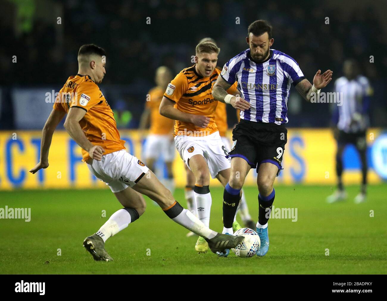 Sheffield Wednesday's Steven Fletcher (right) and Hull City's Reece ...