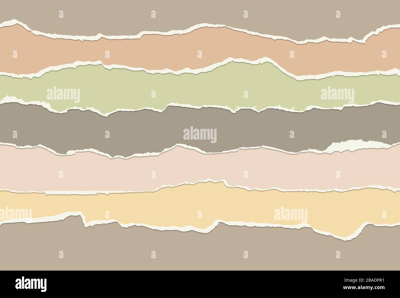 collection of seamless paper rips different colors Stock Vector Image ...