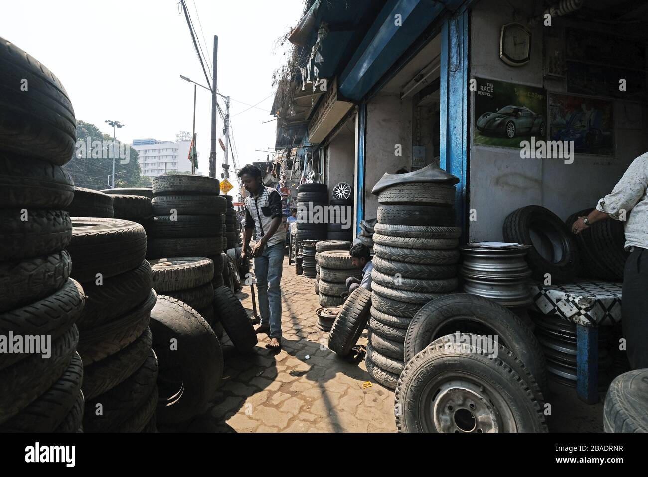 Cheapest Car Parts and accessories market Mallick Bazar in Kolkata India Stock Photo Alamy