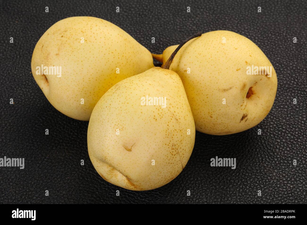 Juicy ripe yellow Chinese pear Stock Photo - Alamy