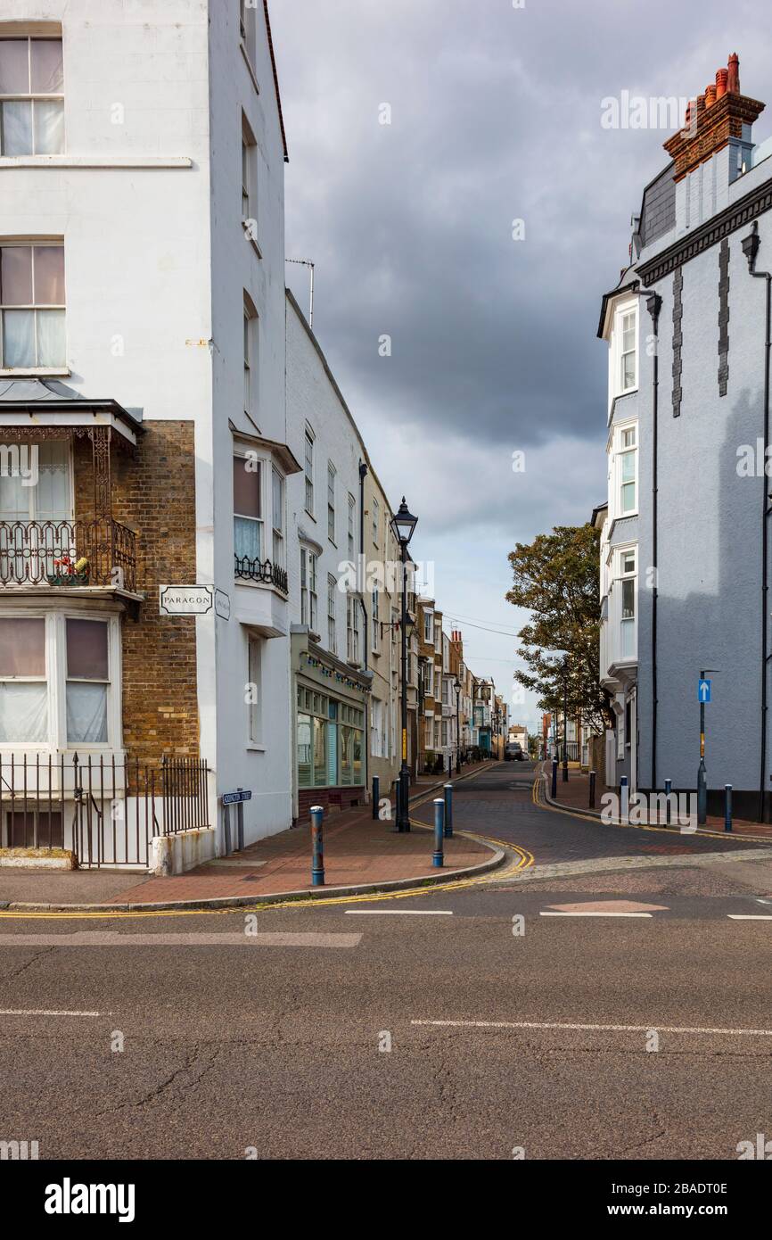 Addington street a narrow quaint road on the Western Cliff of Ramsgate ...