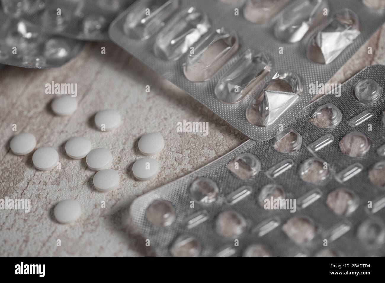 Empty medication packet hi-res stock photography and images - Alamy