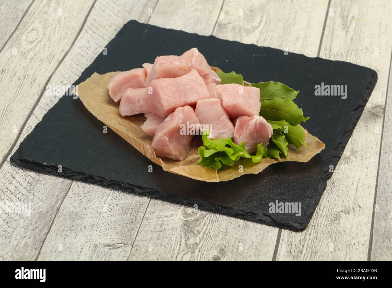 Raw fresh pork meat cube ready for cooking Stock Photo - Alamy