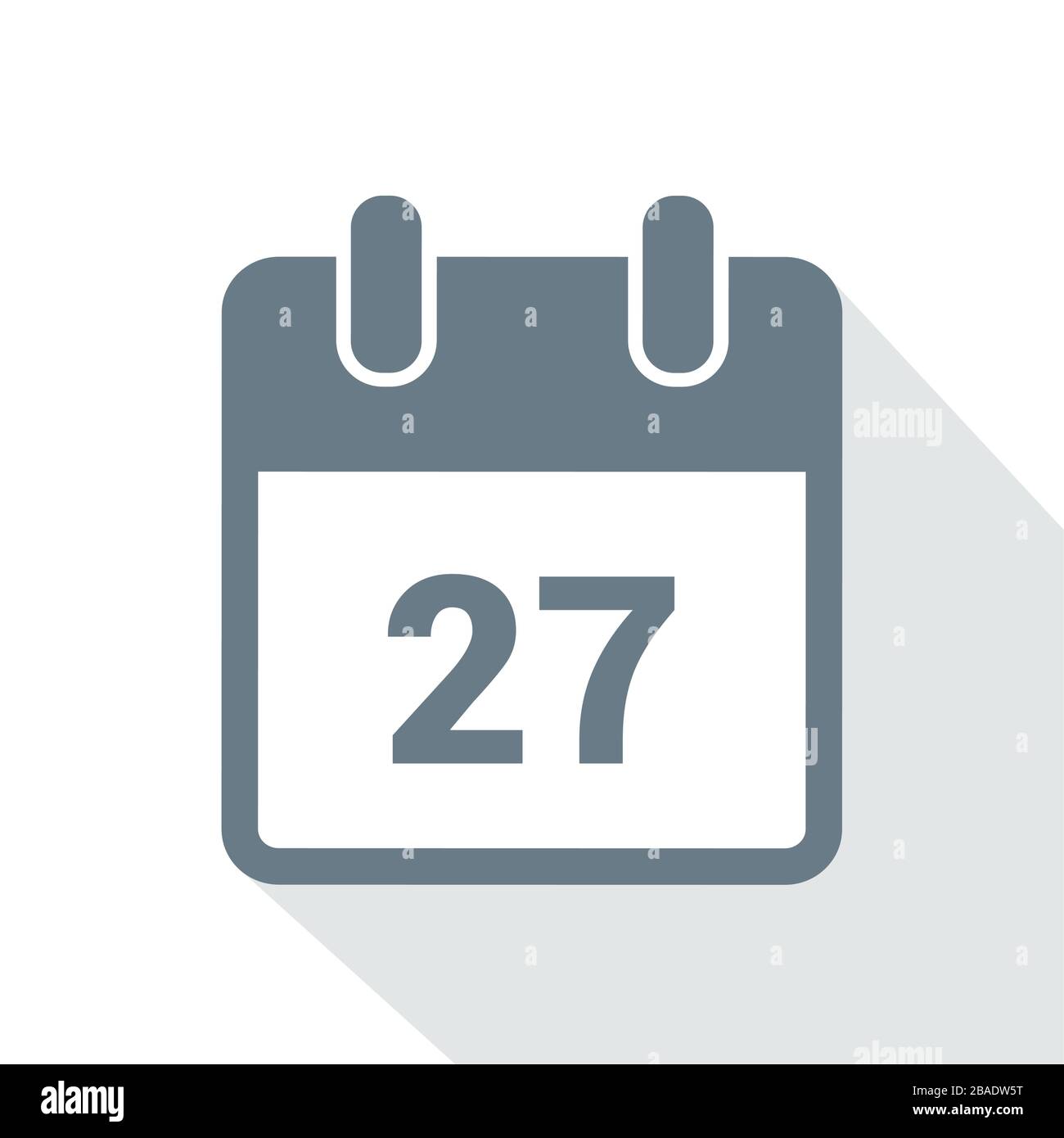 simple calendar icon 27 on white background vector illustration EPS10 ...