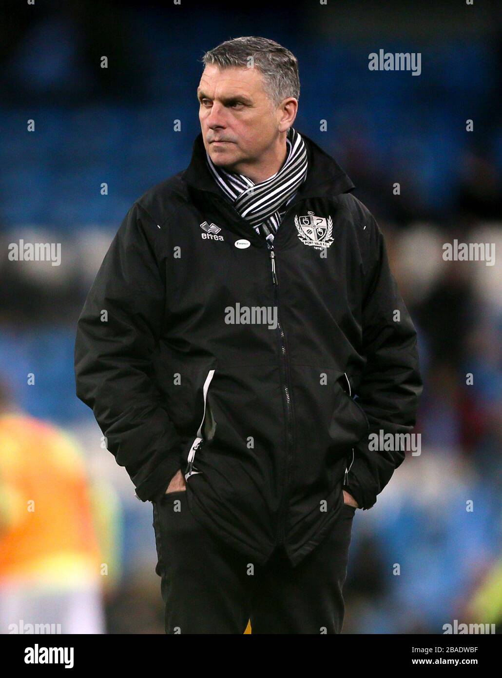 Port Vale Manager John Askey ahead of the match Stock Photo - Alamy