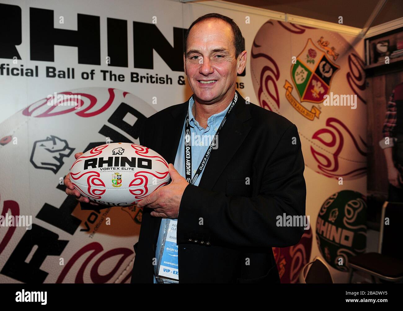 Chief executive officer of Rhino Reg Clark poses with the new Rhino ...