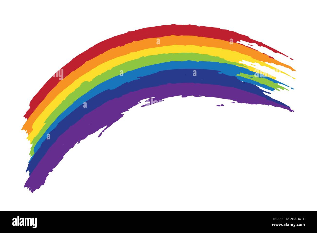 watercolor rainbow isolated on white background vector illustration ...