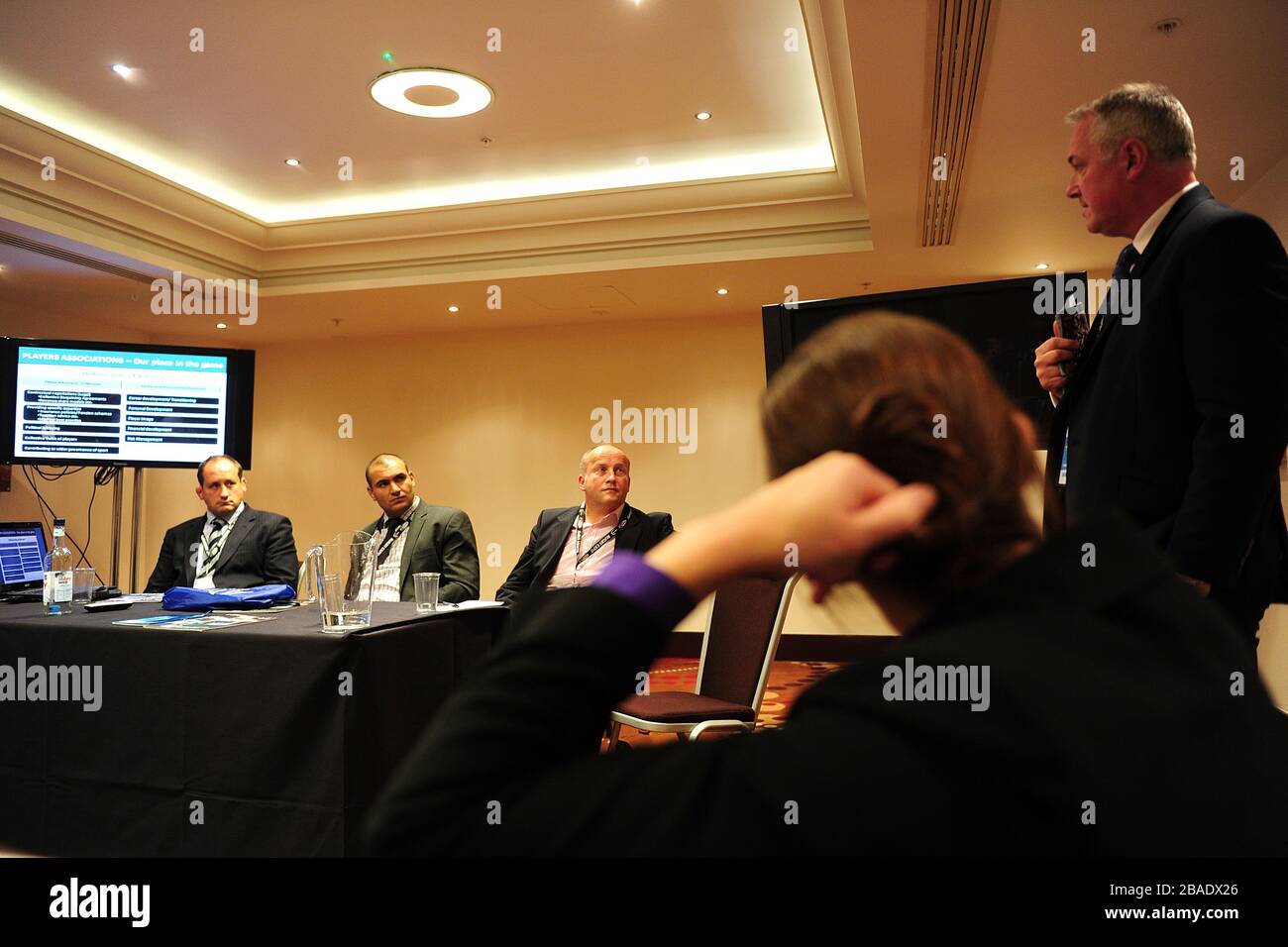 Dave Williams of Running Rugby (right), IRUPA CEO Omar Hassanein ...