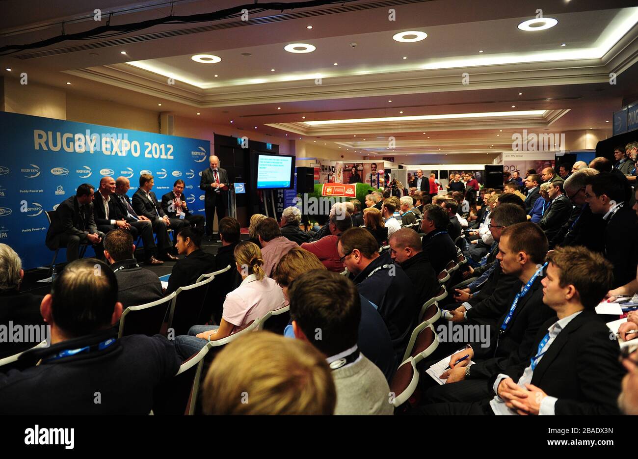 TalkSport's John Taylor (far right) hosts a talk with (left to right ...