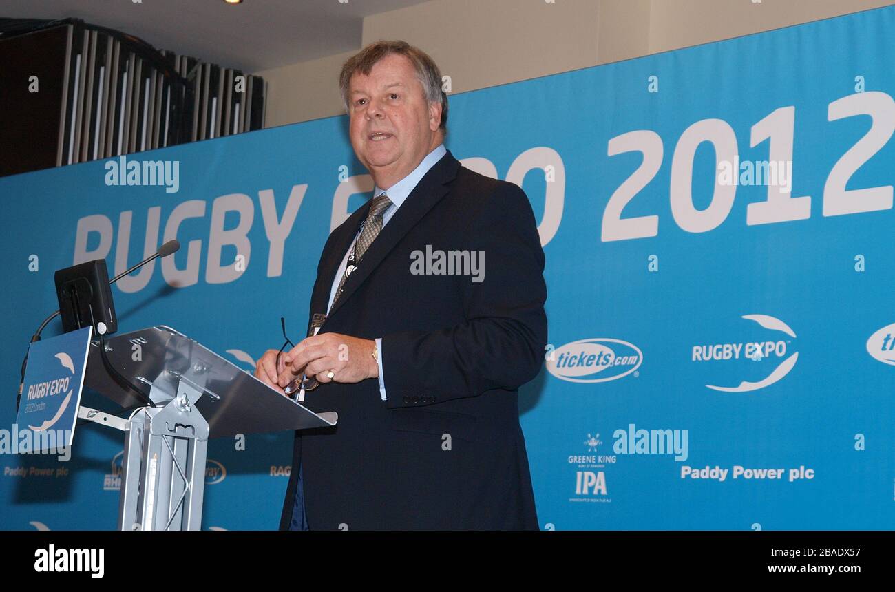 The Chief executive officer of the RFU Ian Ritchie delivers his Welcome ...