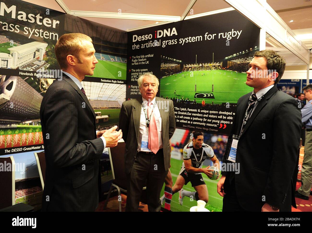 Delegates stand hi-res stock photography and images - Alamy