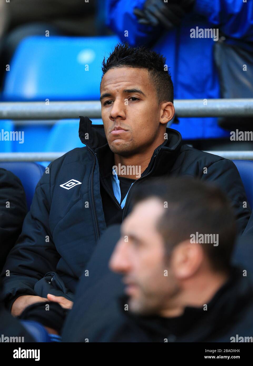 Manchester City's Scott Sinclair on the bench Stock Photo - Alamy