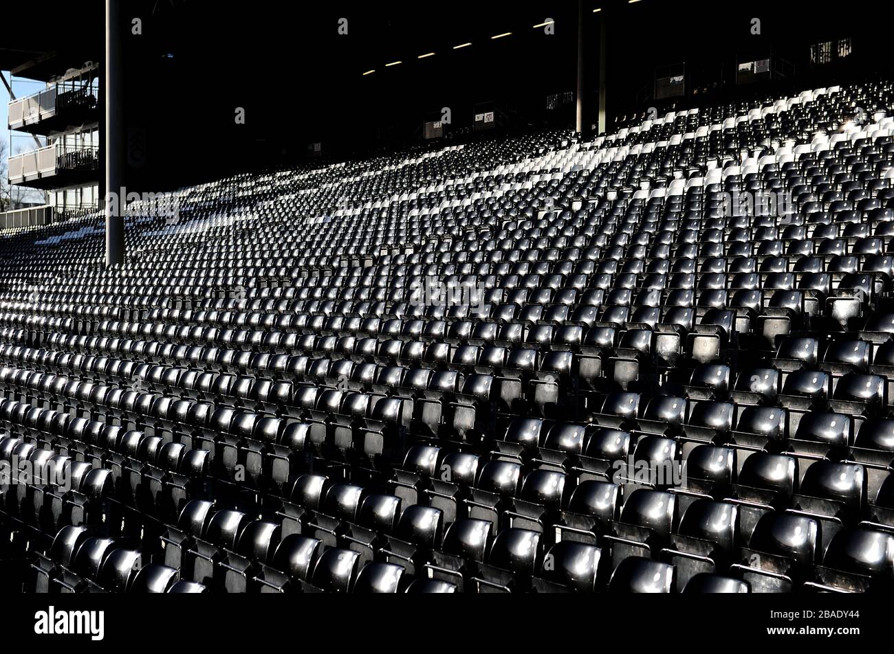 A view of the seating at Craven Cottage Stock Photo - Alamy