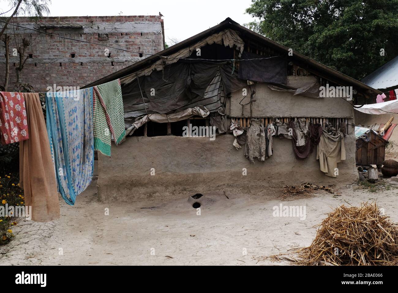 A simple house in Bengali village Stock Photo - Alamy