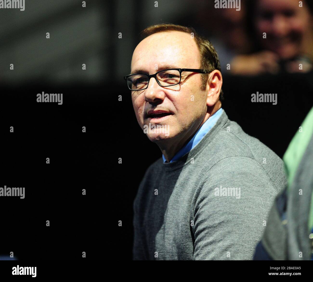 Hollywood Actor Kevin Spacey watches the match between Great Britain's ...