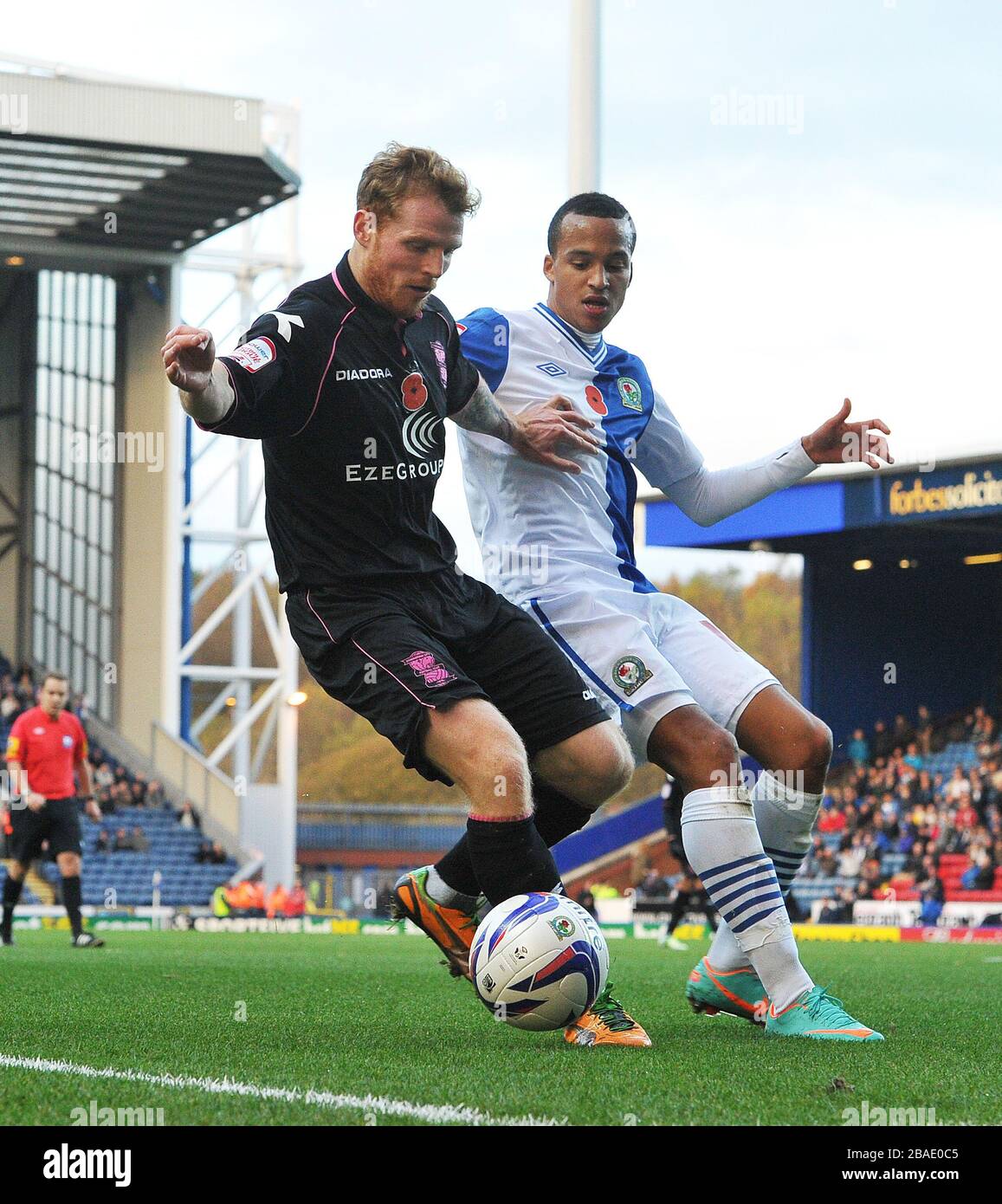 Birmingham City's Chris Burke and Blackburn Rovers Marcus Olsson battle ...