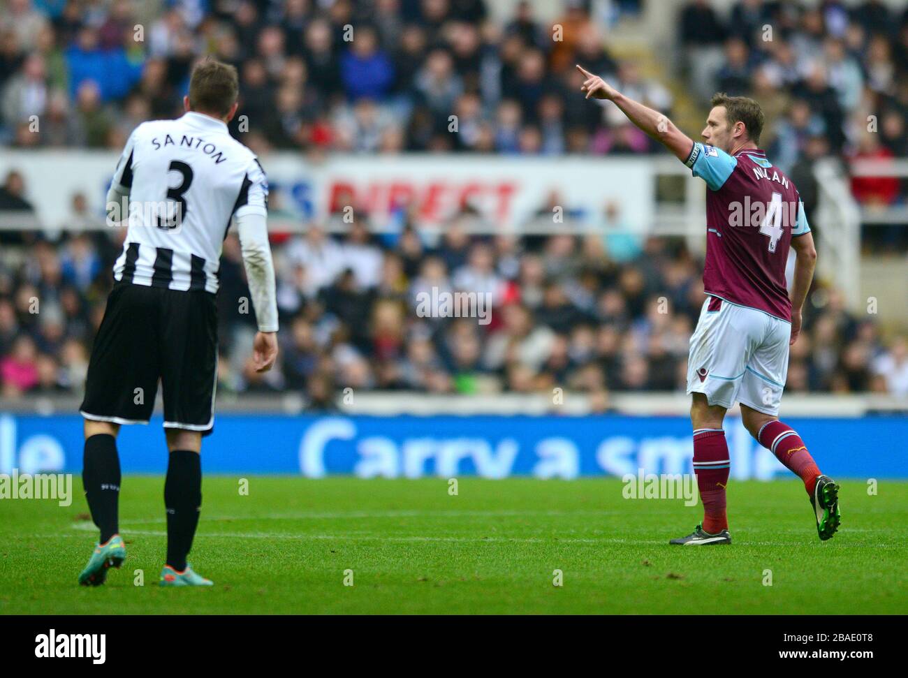 As newcastle uniteds kevin nolan left stands dejected hi-res stock ...