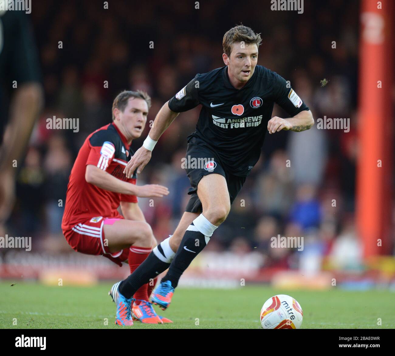 Charlton Athletic's Dale Stephens (right) in action Stock Photo - Alamy