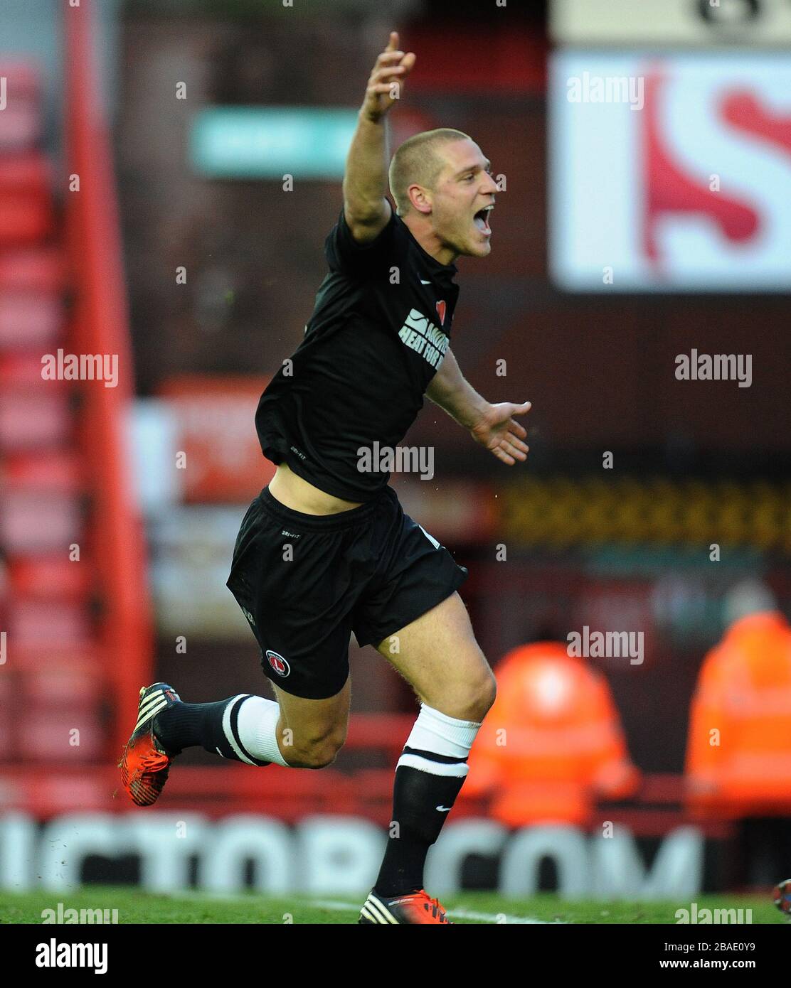 Charlton Athletic's Michael Morrison celebrates scoring their second ...