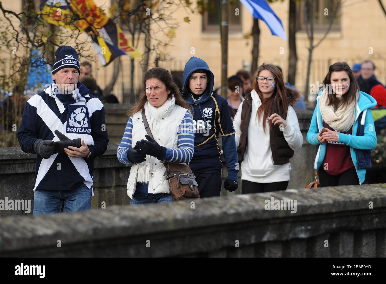 Scotland rugby fans murrayfield hi-res stock photography and images - Alamy