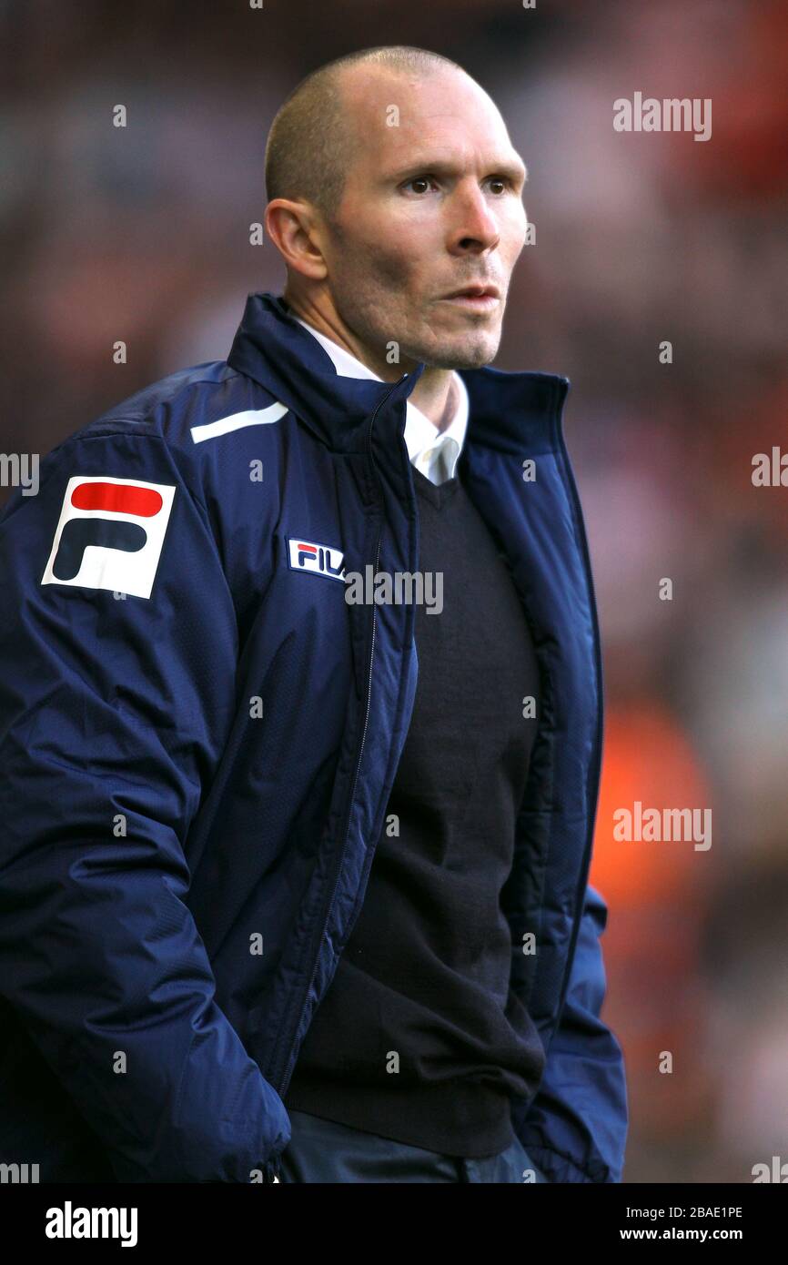 Blackpool's new manager Michael Appleton on the touchline Stock Photo ...