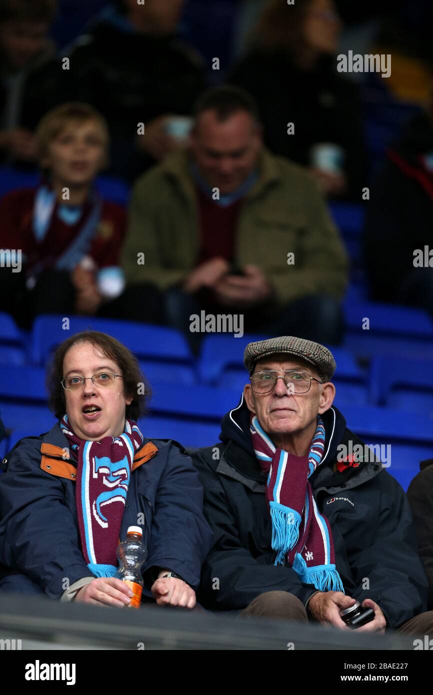 Burnley fans in the stands Stock Photo - Alamy