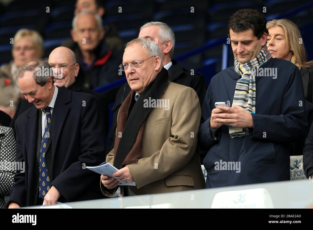 Gary Newbon (centre) in the stands to watch Leicester City versus ...