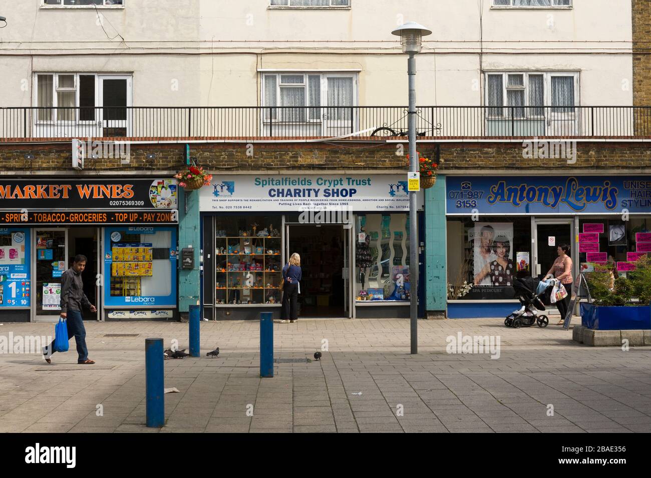 Chrisp Street Market, Polar, Tower Hamlets, London. The market was ...
