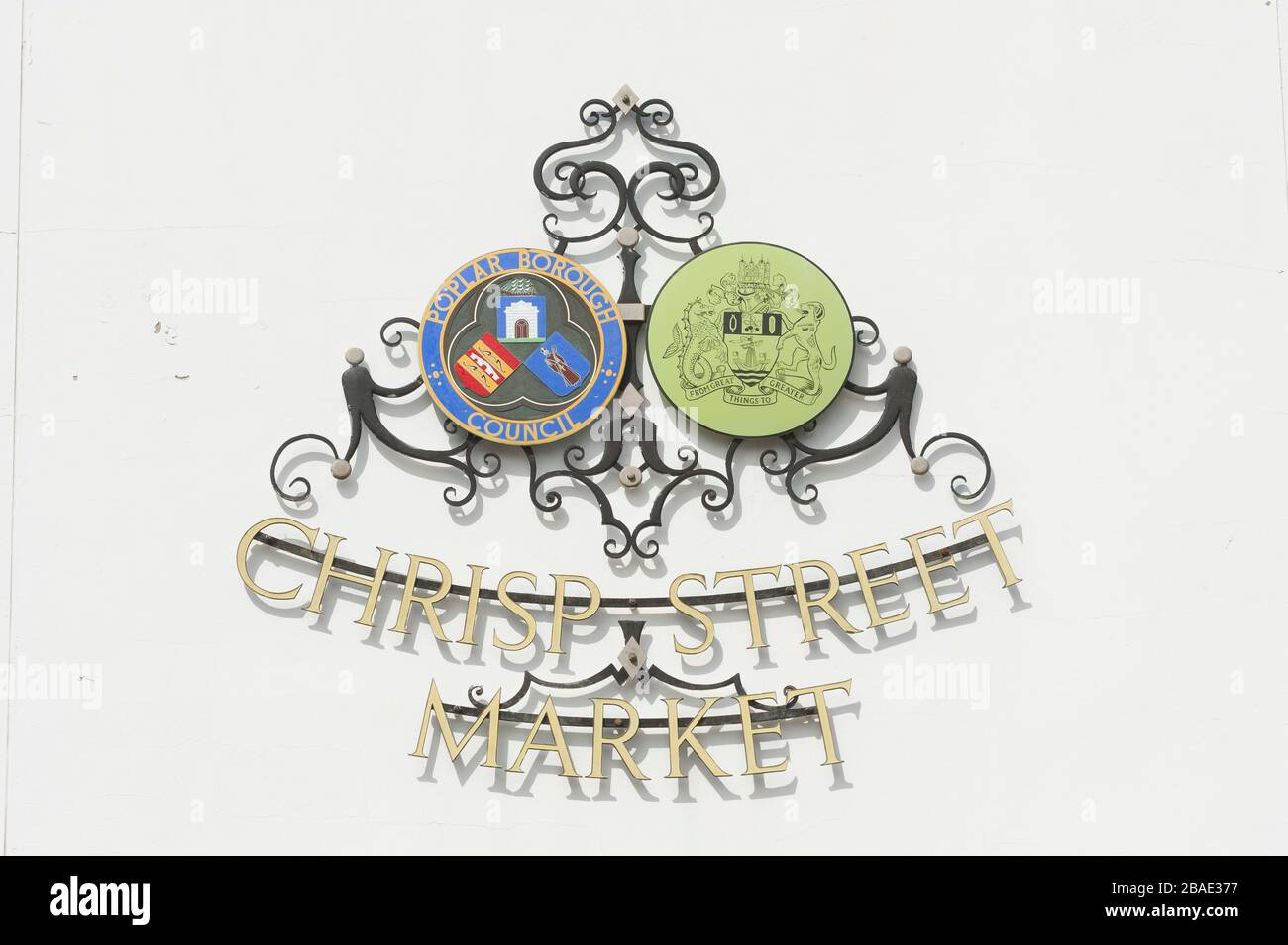 Chrisp Street Market, Polar, Tower Hamlets, London. The market was ...