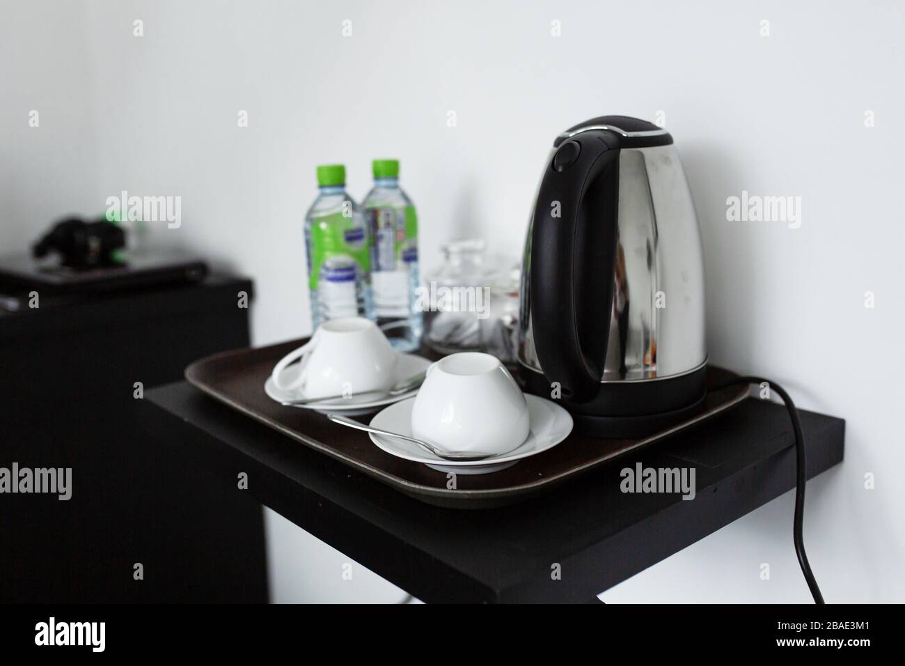 Room service tray set up hi-res stock photography and images - Alamy