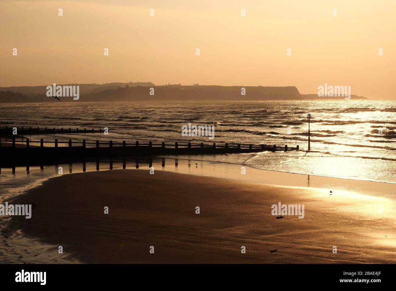 Beach and sea scene Stock Photo - Alamy