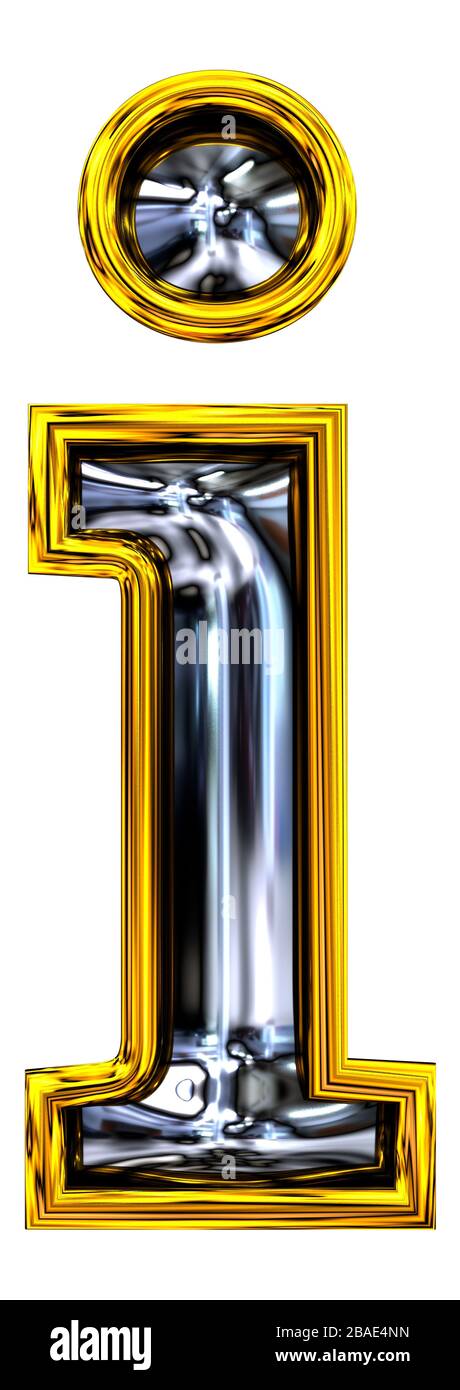 3D rendering. Lowercase Letter i. Clean high resolution ABC render ...