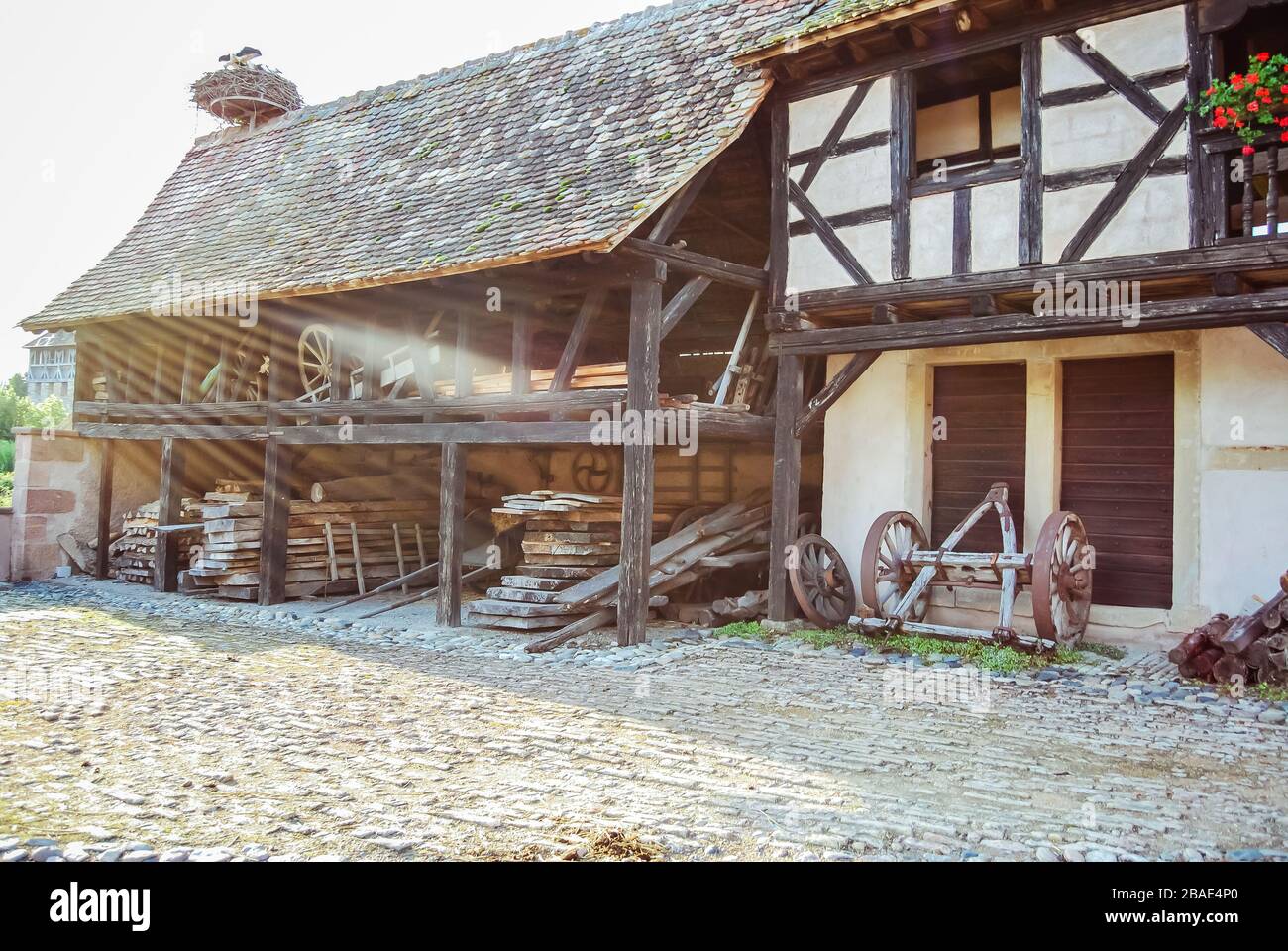 Ecomuseum of Alsace, outdoor living museum, presentation of craftsmen ...