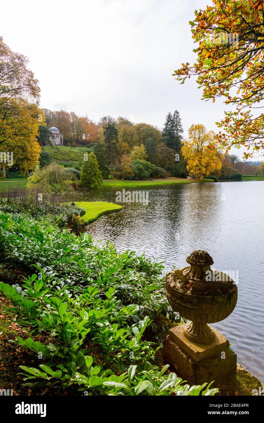 The brilliant autumn colours surrounding the Temple of Apollo at ...