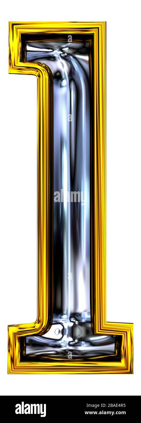 3D rendering. Lowercase Letter l. Embossed steel light. New high ...