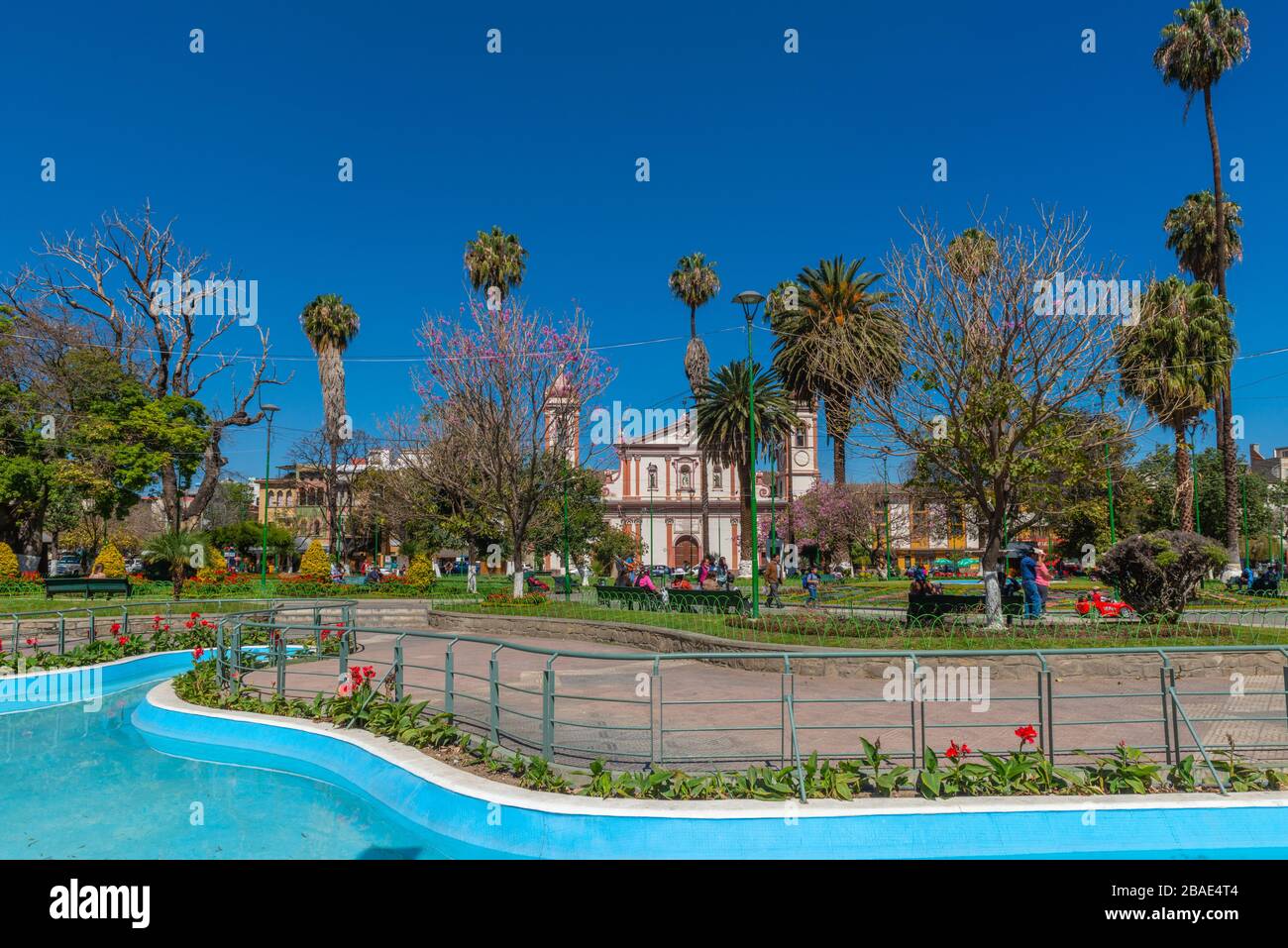 Plaza Colon or Colon Square, Catholic Church El Hospicio, Cochabamba ...