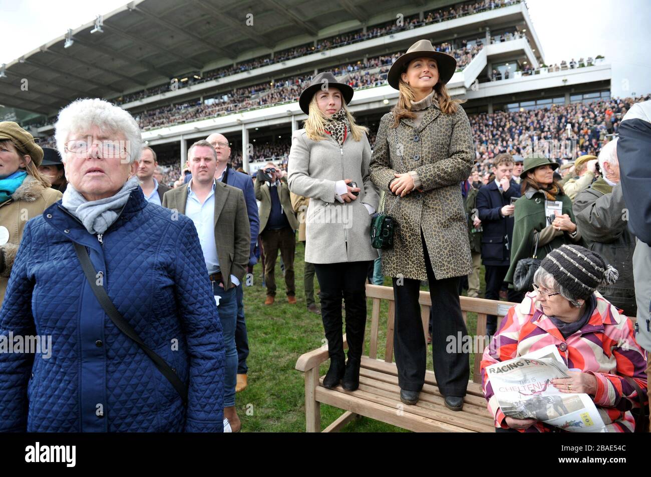 Crowds gather at Cheltenham Racecourse for the 2020 Festival of racing ...
