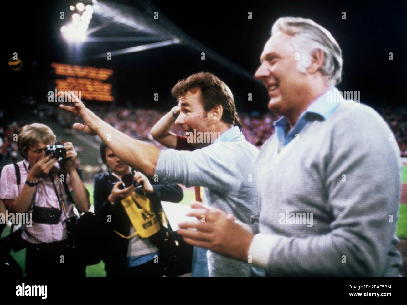 Nottingham Forest manager Brian Clough (left) and his assistant Peter ...