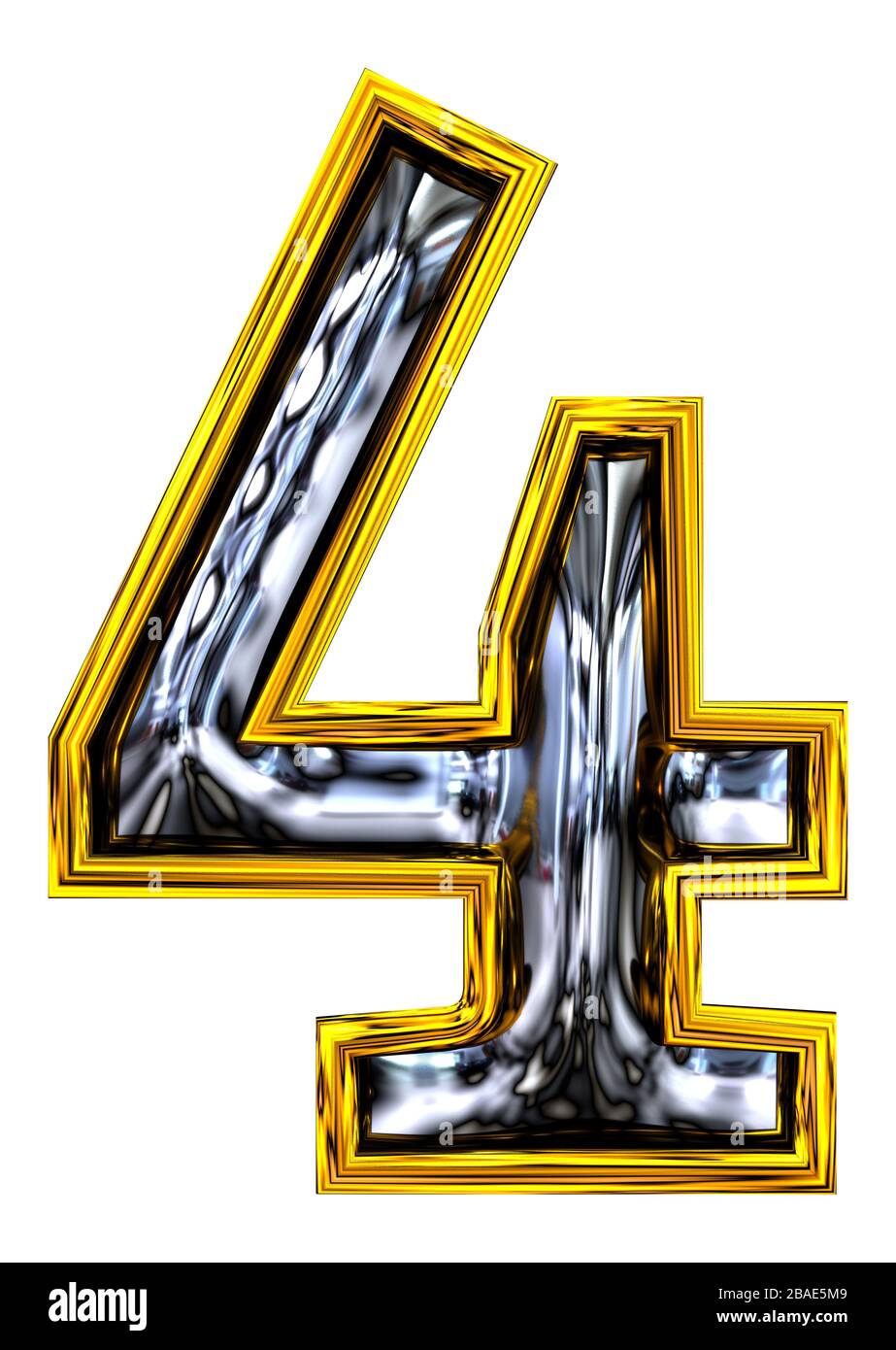 3D rendering, number four 4. Embossed steel inspire. New Door number ...