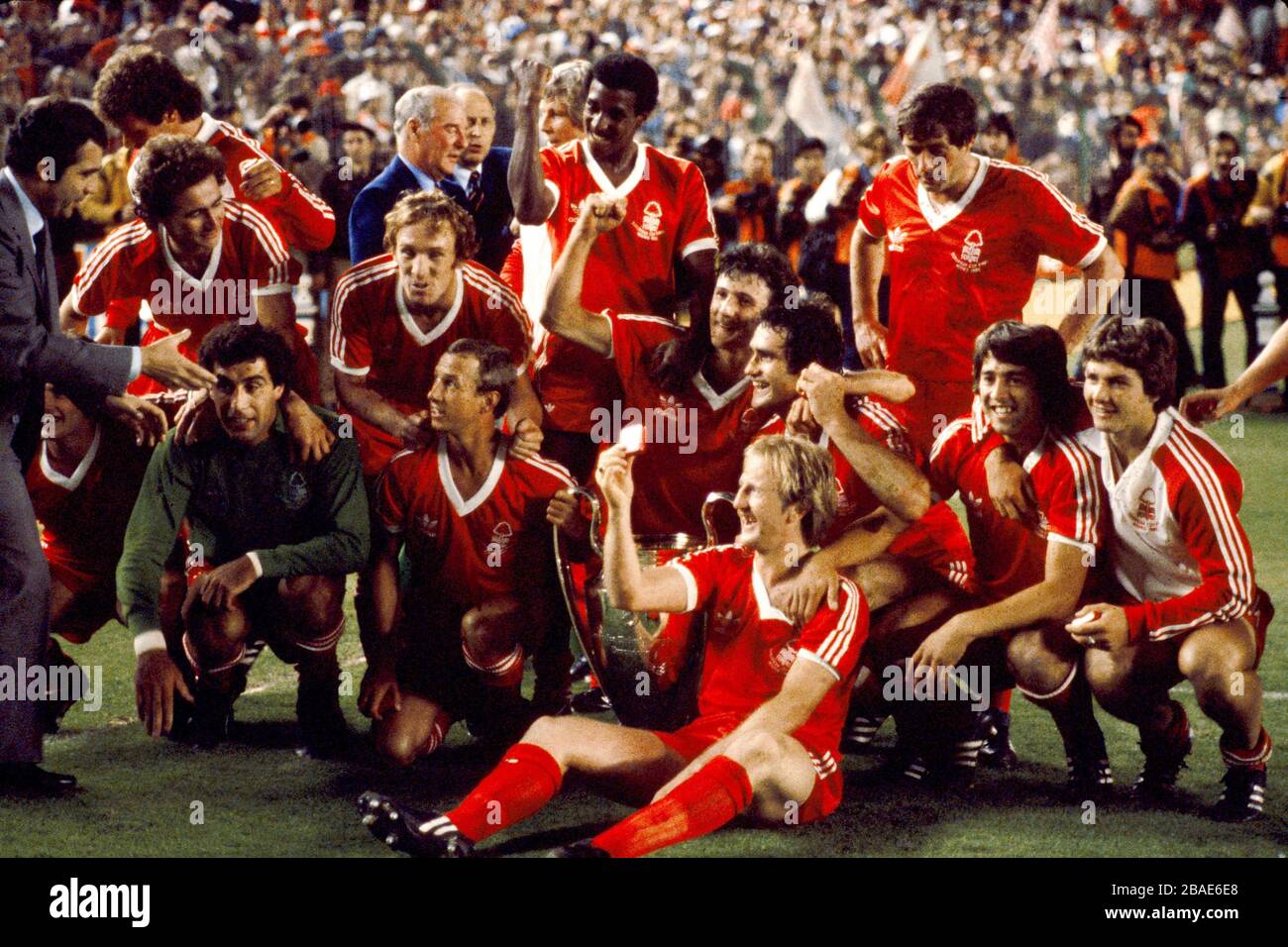 Nottingham Forest celebrate after winning their second successive ...
