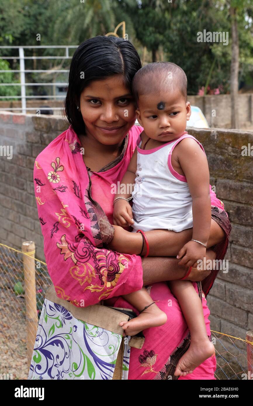 Indian village mother daughter hi-res stock photography and images - Alamy