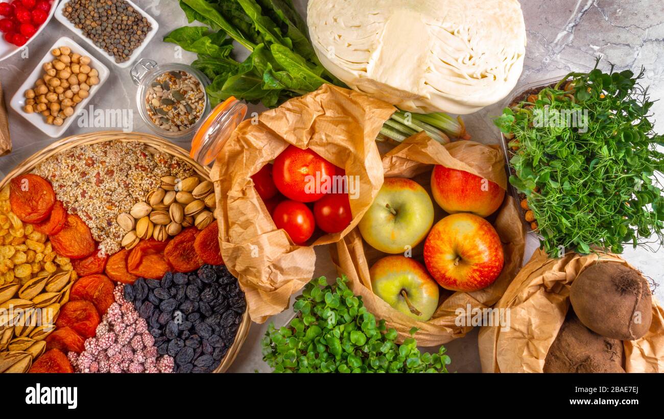 healthy clean food selection for fitness and to boost immune system ...