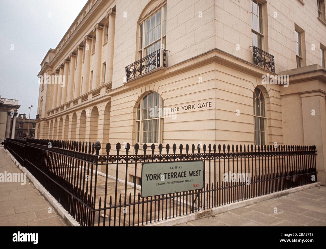 York Terrace, Regency styled terrace building, Regent Park, Marylebone ...