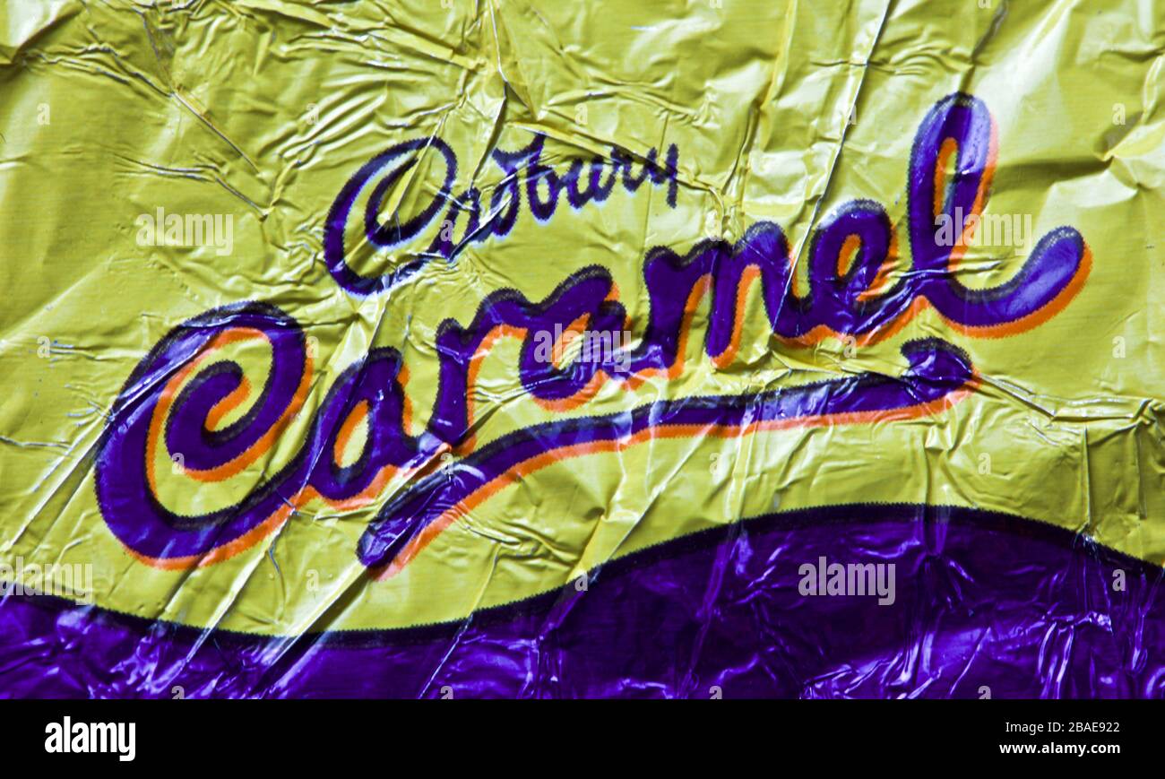 Cadbury’s Caramel foil wrapper Stock Photo - Alamy