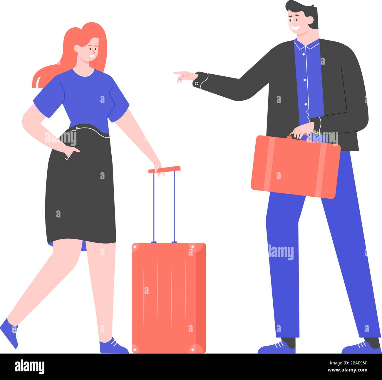 Couple in airport terminal Stock Vector Images - Alamy