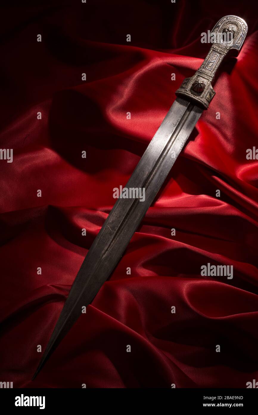 Beautiful example of caucasian dagger with blade in form of Rome sword ...