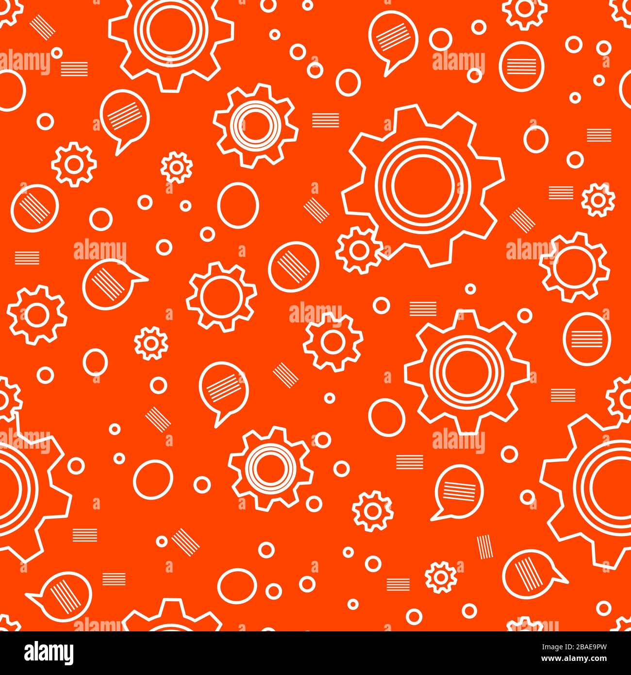 Vector industry seamless pattern Illustration with gear, cog wheel ...