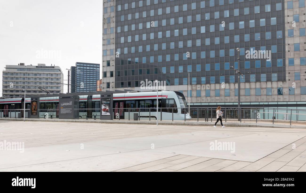 Aarhus, Denmark - 24 march 2020: Aarhus Letbane at a station. Aarhus ...