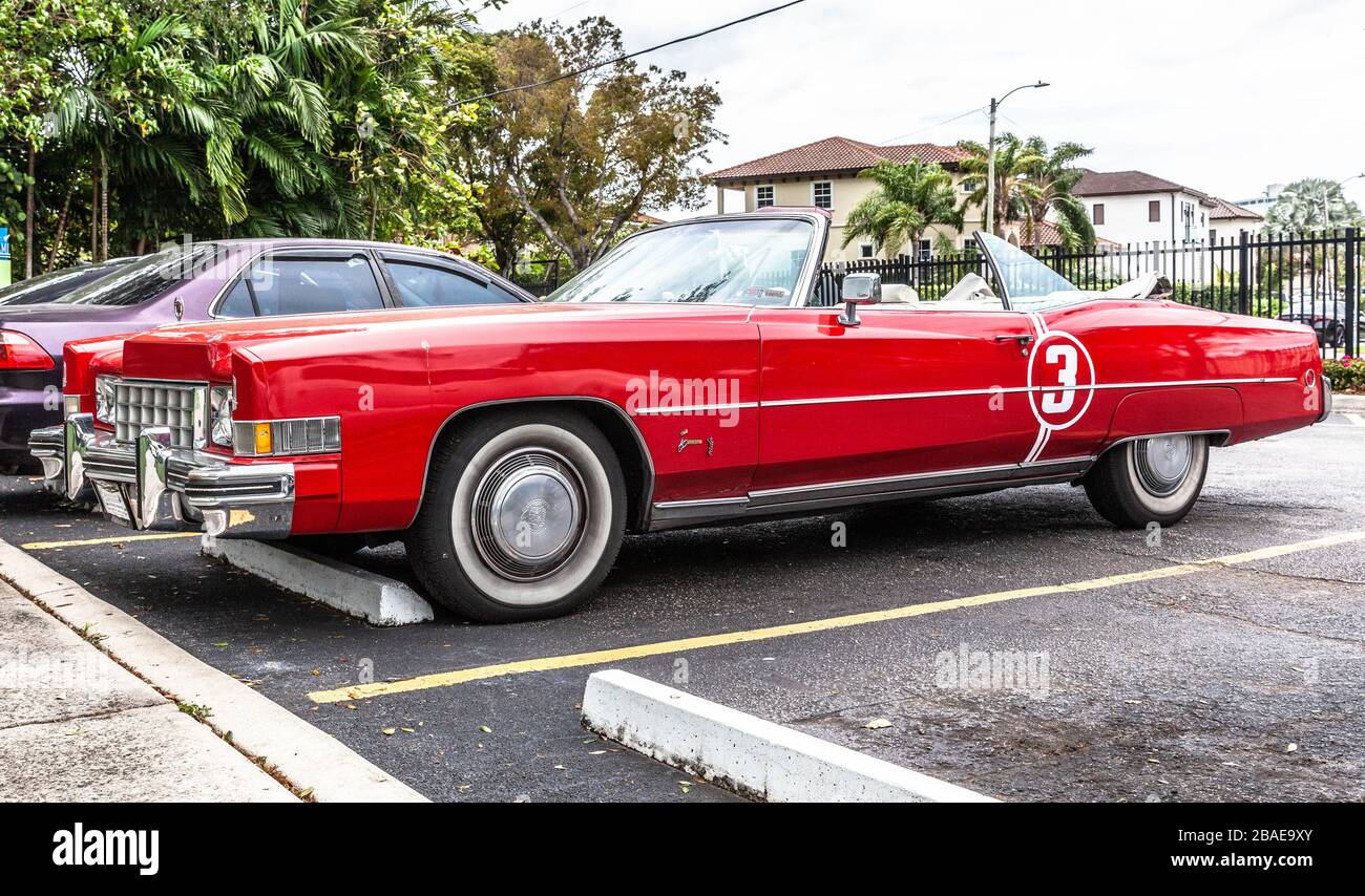 A ninth generation Cadillac ElDorado convertible car, Miami, Florida ...
